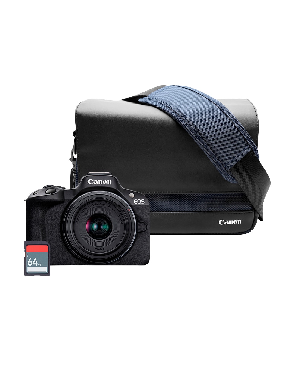 Kit cámara s/esp y acc Canon modelo eos r50 con lente zoom f / 6.3