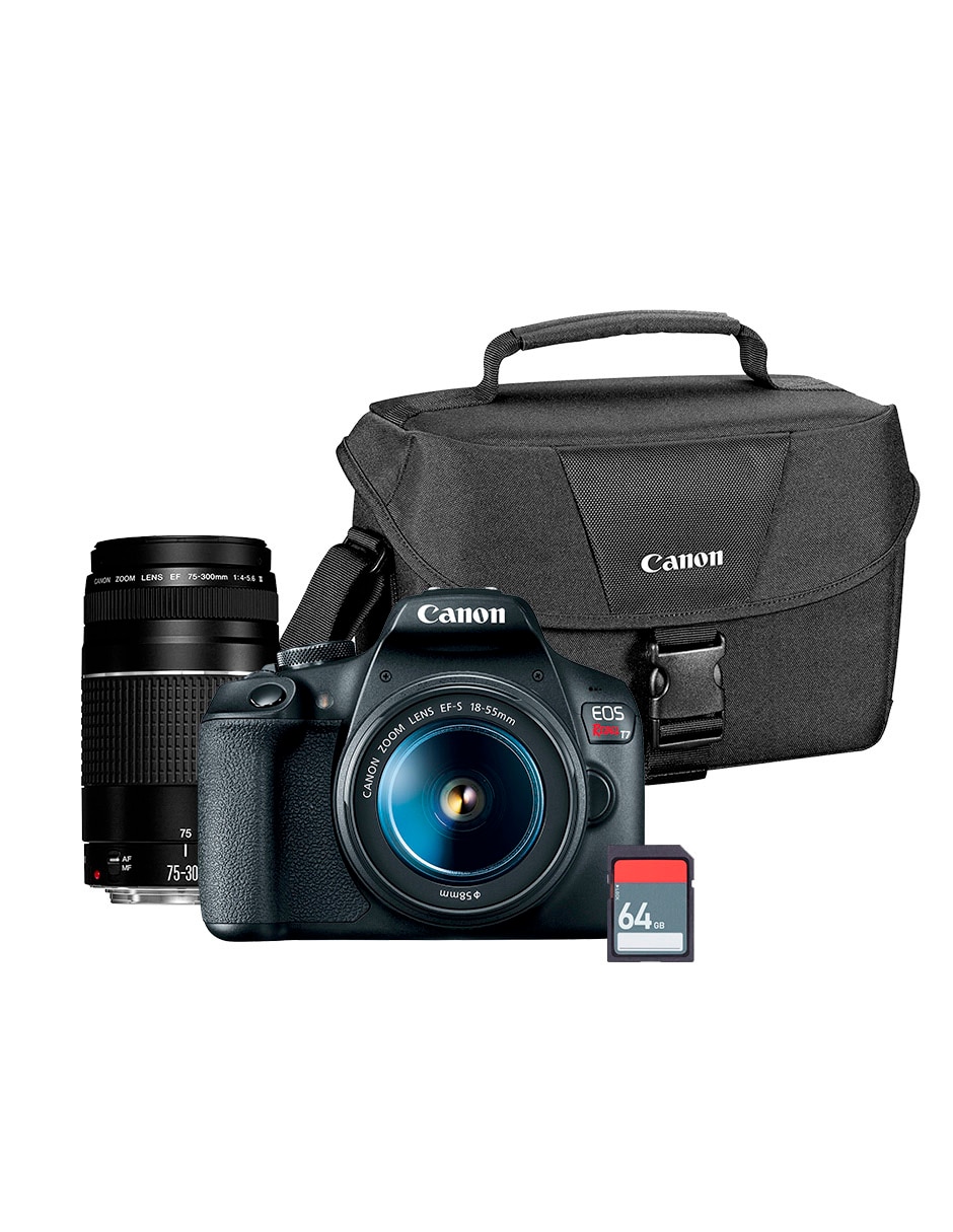 Kit cámara ref y acc Canon modelo T7 dos lentes con lente zoom f / 22
